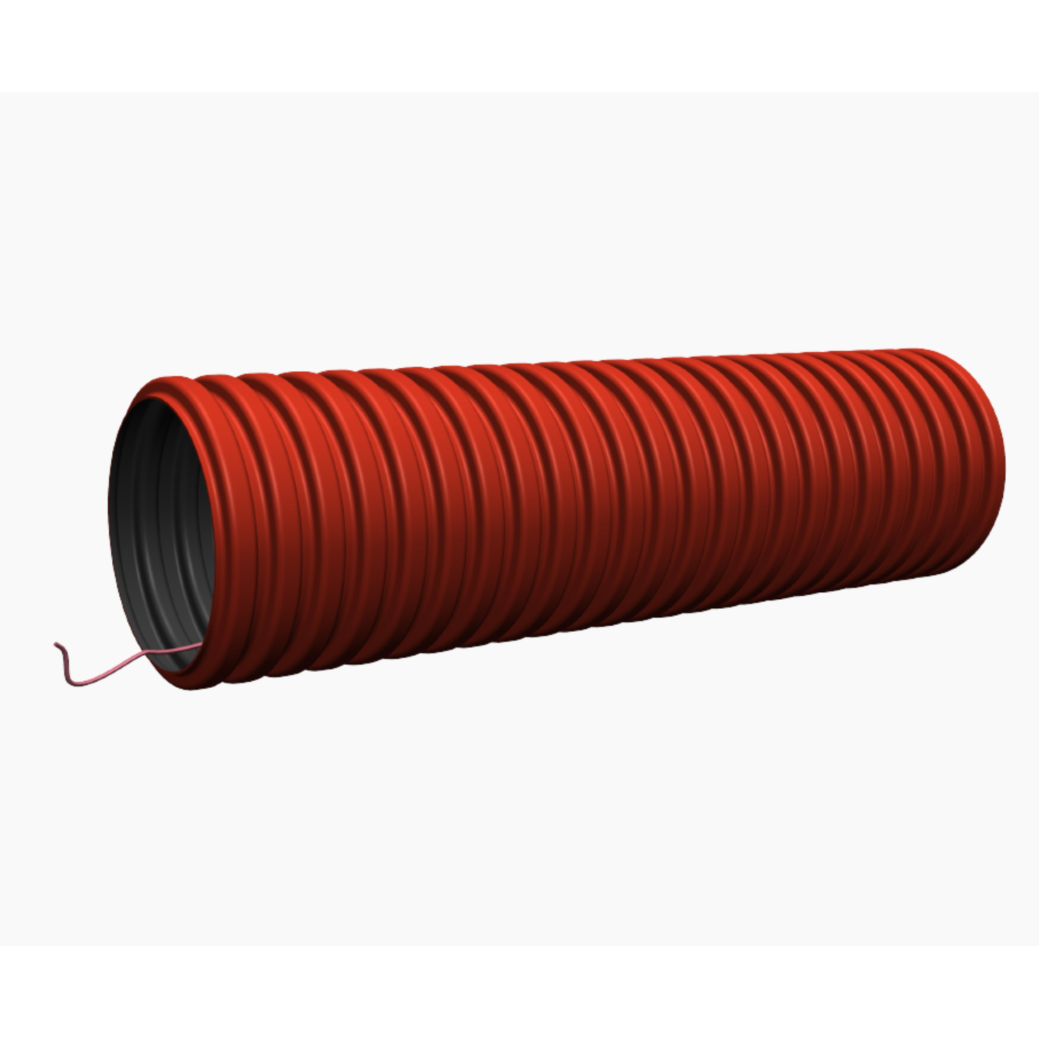 Groupe Richer | 4-in. red corrugated pipe for electrical conduit