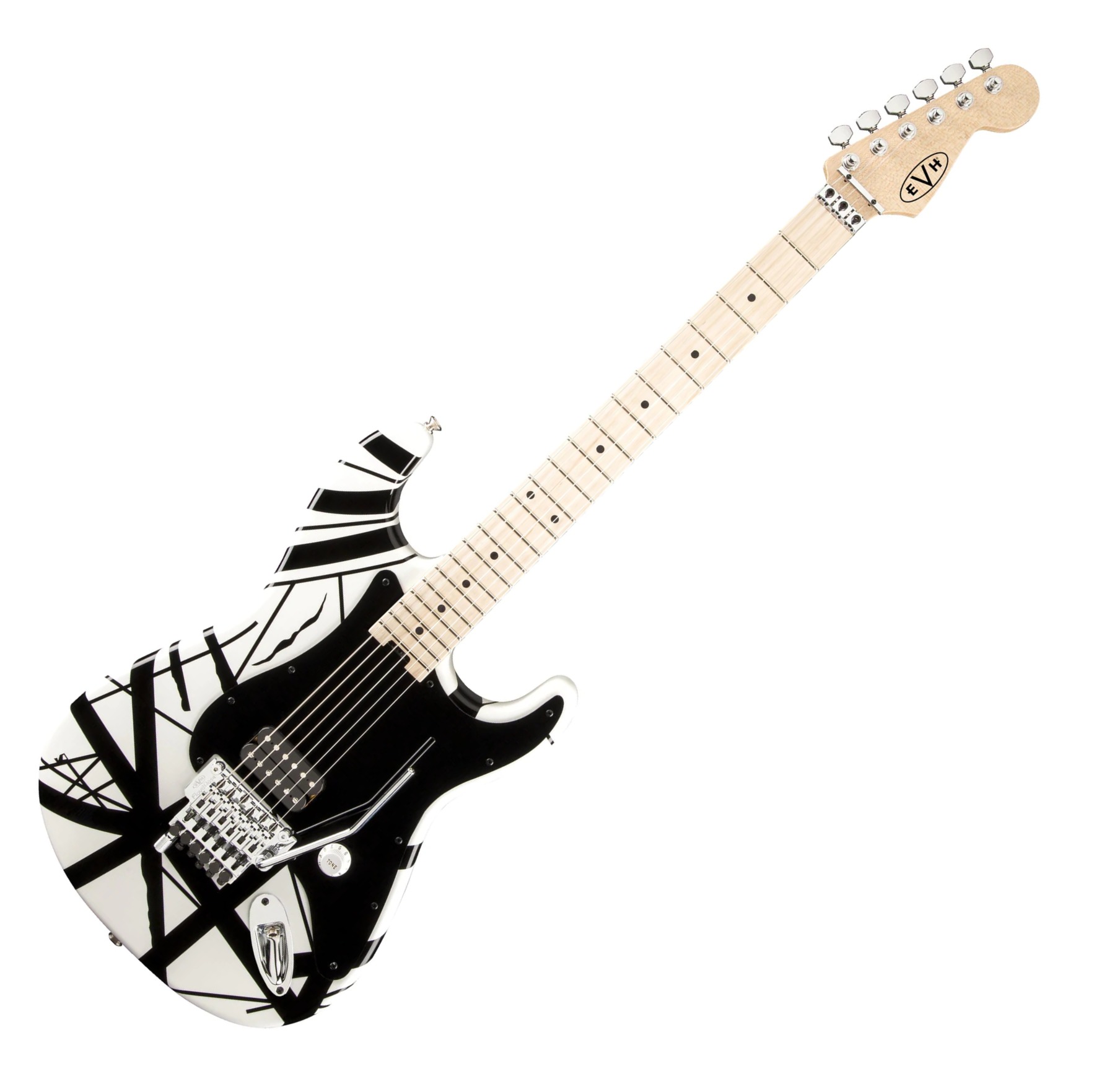CMVictor - Guitare EVH Striped Series - White with Black Stripes